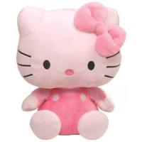China 20cm Orange Hello Kitty Plush Toy Soft Stuffed Doll for Collection Gift OEM for sale