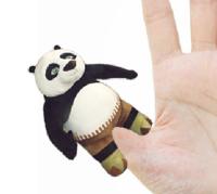 China 4 Inch Kung Fu Panda Plush Finger Puppet Kids Toy 10cm Soft Fabric for sale