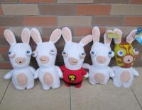 China Custom Rayman Raving Rabbids Plush Toy 20cm White Soft Stuffed Doll OEM for sale