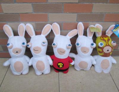 China Custom Rayman Raving Rabbids Plush Toy 20cm White Soft Stuffed Doll OEM for sale