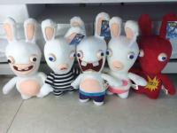 China Custom Rayman Raving Rabbids Plush Toy 20cm White Soft Stuffed Doll OEM for sale