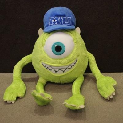 China Monsters University Mike Wazowski Plush Toy 20cm Green Polyester Stuffed Doll for sale