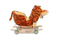 China Plush Baby Rocking Animal Chair 60cm Brown Tiger Ride On Toy for Kids Ages 3+ for sale