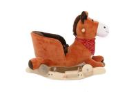China Brown Moose Plush Rocking Animal Chair for Baby Ride on Playing 60x33x55cm for sale