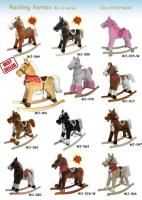 China Plush Rocking Horse with Sound and Moving Mouth Tail for Kids 75x28x65cm for sale