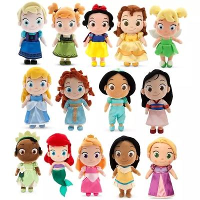 China Custom Disney Princess Stuffed Plush Toys 12 inch Soft Fabric for Collection OEM for sale