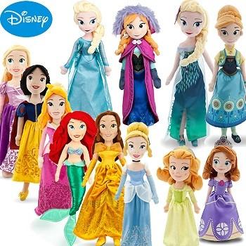 China Custom Disney Princess Plush Toys 50cm Soft Stuffed Dolls OEM for sale