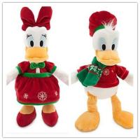 China Disney Christmas Donald Duck and Daisy Plush Toy 9 inch Soft Material for Holiday Promotion for sale