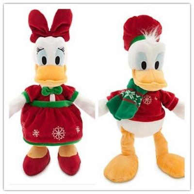 China Disney Christmas Donald Duck and Daisy Plush Toy 9 inch Soft Material for Holiday Promotion for sale