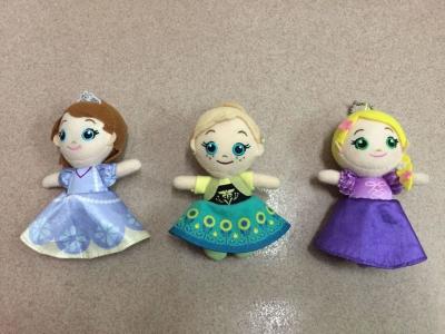 China 4 Inch Frozen Plush Keychain Stuffed Toy 10cm Polyester Red Blue Yellow for sale