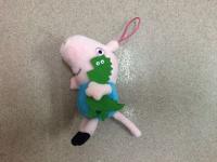 China Peppa Pig Plush Toy Keychain 10cm Polyester Stuffed Animal for Promotion Gifts for sale