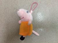 China Peppa Pig Plush Toy Keychain 10cm Polyester Stuffed Animal for Promotion Gifts for sale