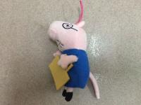 China Peppa Pig Plush Toy Keychain 10cm Polyester Stuffed Animal for Promotion Gifts for sale