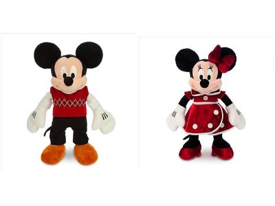 China Christmas Disney Plush Toys Minnie Mouse and Mickey Mouse 40cm Polyester for sale