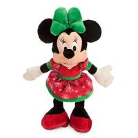China 12 Inch Disney Christmas Mickey Mouse Minnie Mouse Plush Toy Red Green OEM Custom Logo for sale