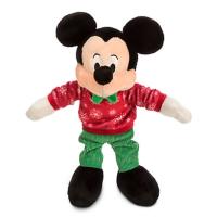 China 12 Inch Disney Christmas Mickey Mouse Minnie Mouse Plush Toy Red Green OEM Custom Logo for sale