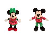 China 12 Inch Disney Christmas Mickey Mouse Minnie Mouse Plush Toy Red Green OEM Custom Logo for sale