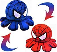 China Marvel Spiderman Reversible Octopus Plush Toy 20cm Double-Sided Flip Stuffed Batman Iron Man for sale