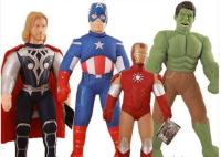 China EN71 Certified 40cm Cartoon Plush Toys Batman Superman Justice League Avengers for sale