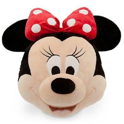 China Disney Minnie Mouse Head Cushion Pillow 40cm Plush Soft Bedding for Kids for sale