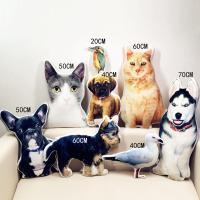 China 3D Printed Animal Face Plush Toys Funny Stuffed Animals 20cm to 70cm Custom Size for sale