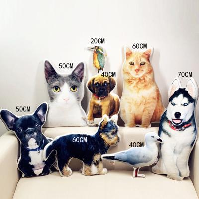China 3D Printed Animal Face Plush Toys Funny Stuffed Animals 20cm to 70cm Custom Size for sale