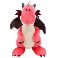 China Two Heads Dragon Plush Toy 25cm Soft Stuffed Animal Red Custom Logo OEM for sale