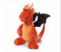 China Two Heads Dragon Plush Toy 25cm Soft Stuffed Animal Red Custom Logo OEM for sale