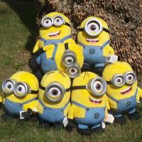 China 20cm Cartoon Minions Plush Toy with 3D Eye for Crane Vending Machine for sale