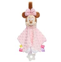 China Custom OEM Baby Security Blanket with Soft Toy 35x35cm Short Plush SGS Certified for sale