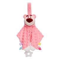 China Custom OEM Baby Security Blanket with Soft Toy 35x35cm Short Plush SGS Certified for sale