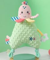 China Plush Baby Comfort Blanket with Stuffed Soft Toy 40x26cm OEM Custom for sale