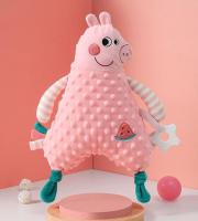 China Plush Baby Comfort Blanket with Stuffed Soft Toy 40x26cm OEM Custom for sale