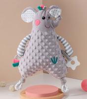 China Plush Baby Comfort Blanket with Stuffed Soft Toy 40x26cm OEM Custom for sale