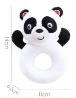 China Plush Baby Animal Rattle Toy 14cm Soft Stuffed Rattle for Infants CE EN71 Certified for sale