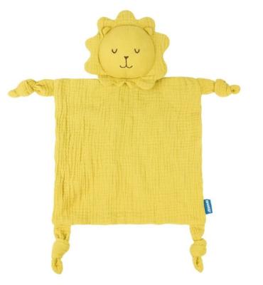 China Baby Comfort Towel with Animal Plush Head Soft Toy 33x25cm OEM Custom Logo for sale