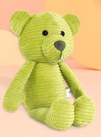 China Custom OEM Corduroy Teddy Bear Soft Plush Toy 35cm SGS Certified for sale