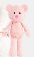 China Custom OEM Corduroy Teddy Bear Soft Plush Toy 35cm SGS Certified for sale