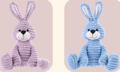 China Custom OEM Corduroy Bunny Rabbit Soft Toy 23cm Plush Stuffed Animal for sale