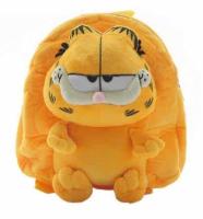 China Eco Friendly Yellow Plush Garfield Kids School Backpack CE Approved 28cm for sale