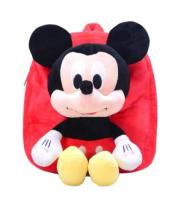 China 12 Inch Red Mickey Mouse Backpack For Toddler With Soft Plush Fabric Size for sale