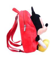China 12 Inch Red Mickey Mouse Backpack For Toddler With Soft Plush Fabric Size for sale
