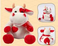 China Custom 20cm Red Cow Plush Toy for Children Promotion Gifts EN71 CE ASTM for sale