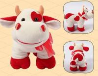 China Custom 20cm Red Cow Plush Toy for Children Promotion Gifts EN71 CE ASTM for sale