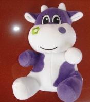 China Purple Stuffed Milk Cow Plush Toy 8 Inch CE EN71 Certified Promotional Gift for sale