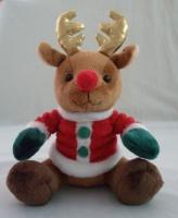 China Custom Moose Reindeer Plush Toy 20cm PP Cotton Filled OEM Promotion Gift for sale
