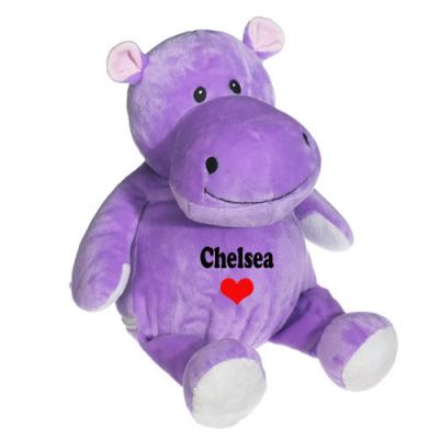 China 8 Inch Lovely Hippo Plush Toy Soft Stuffed Animal Blue Grey 25cm for Holiday Gifts Promotion for sale