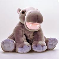 China 8 Inch Lovely Hippo Plush Toy Soft Stuffed Animal Blue Grey 25cm for Holiday Gifts Promotion for sale