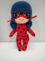 China Custom Plush Stuffed Animal Toy 15cm Red Black Ladybug Design OEM for sale