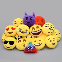China Custom Emoji Plush Toy Keychain 5cm Polyester Promotion Gift with Hook for sale